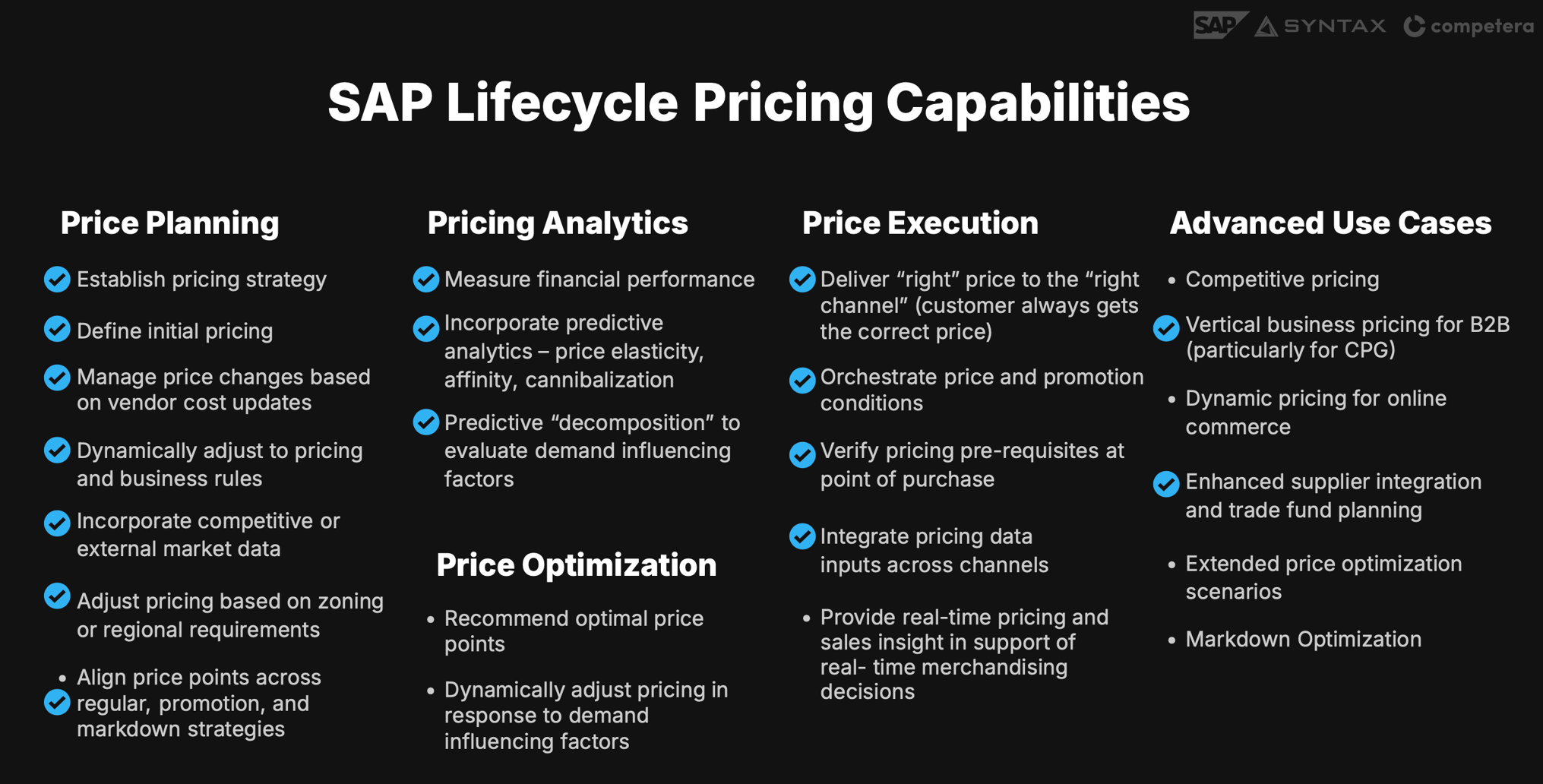 Profit Optimization Webinar: SAP, Syntax, Competera